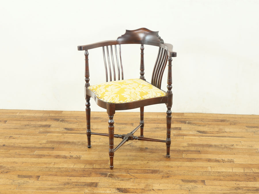 座面張替済 エドワーディアン コーナーチェア 57646 アンティーク家具 ウェブサイト商品一覧 日本最大級の品ぞろえアンティークフレックス ...